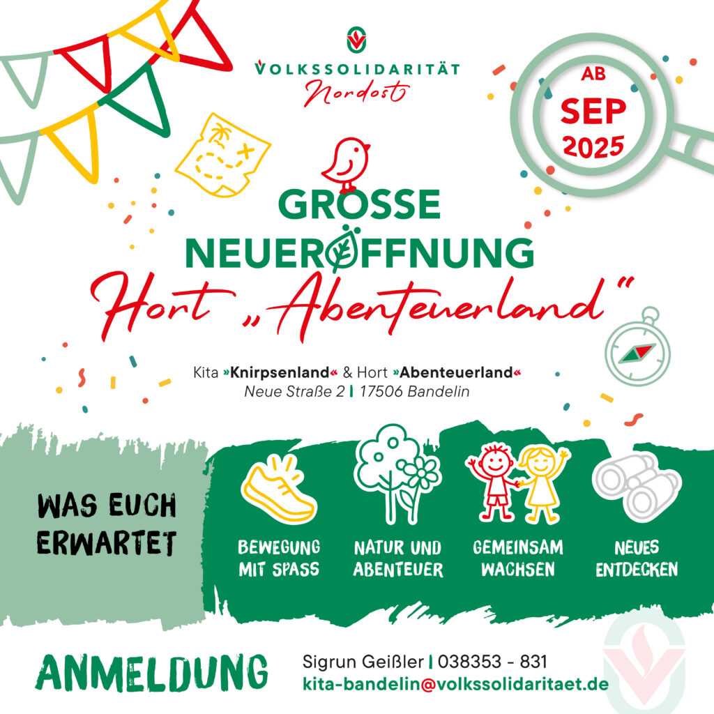 Neueröffnung: Hort in Bandelin ab dem Schuljahr 2025/2026 ...